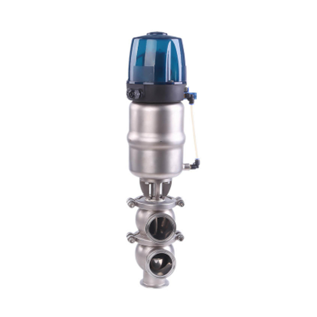 Factory Sanitary Pneumatic Diverter Valves with Control Head Supplier ...